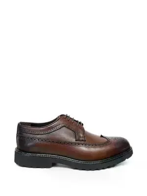 POCHE PARIS Cipele Brogue Leather Shoes - Brown