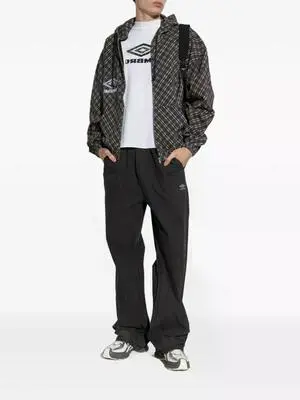 UMBRO Plaid Zip-up Hoodie - Brown