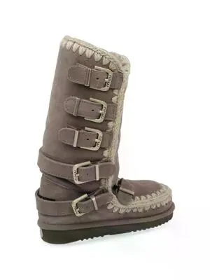 Mou Eskimo Buckle-fastening Crochet-trim Boots
