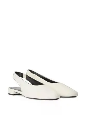 STUART WEITZMAN Lenny Leather Slingback Pumps - White
