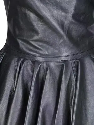 HAIKURE Lucrezia Pleated Leather Mini Dress