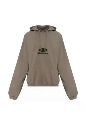 UMBRO Logo-embroidered Drawstring Hoodie - Grey