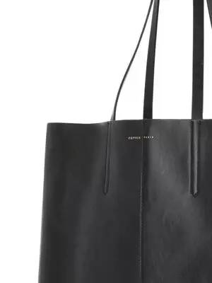 Carven Jean Logo-embossed Leather Tote Bag