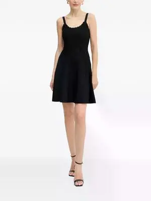 MORGAN Scalloped-trim Mini Dress