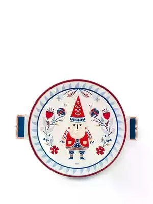 VESTA Gnome-print Cake Stand - White