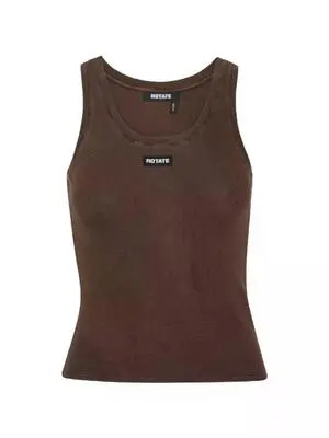 ROTATE BY BIRGER CHRISTENSEN Basic Rib Tank Top Dark - Brown