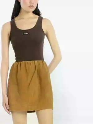 ROTATE BY BIRGER CHRISTENSEN Basic Rib Tank Top Dark