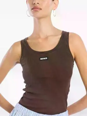 ROTATE BY BIRGER CHRISTENSEN Basic Rib Tank Top Dark