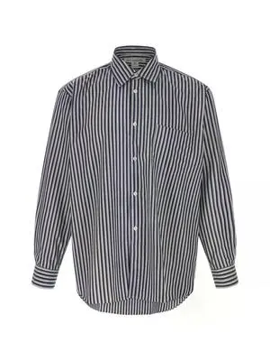 Comme Des Garçons Vertical-stripe Cotton Shirt - Blue