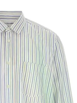 Comme Des Garçons Striped Panelled Shirt