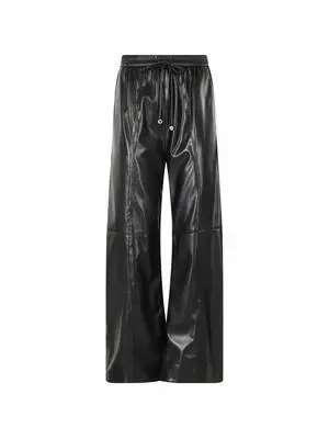 ISABELLE BLANCHE Elasticated-waist High-waisted Trousers - Black