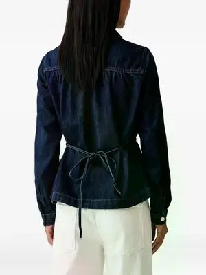Marc O'polo Tie-waist Peplum Denim Jacket