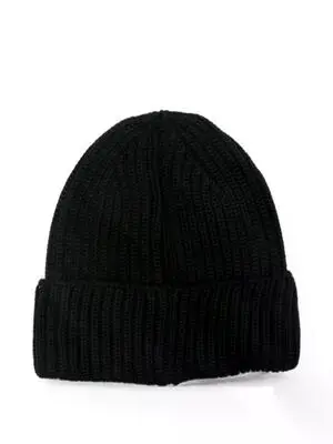 C.P. COMPANY Ribbed-knit Logo-patch Beanie Hat