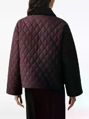 Barbour Quilted Corduroy-collar Jacket - Purple