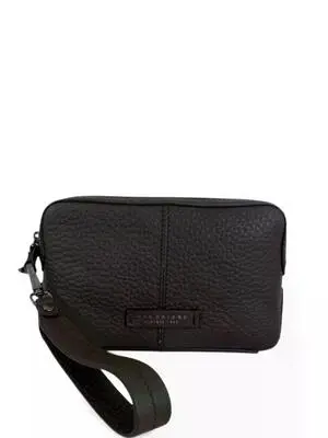 THE BRIDGE Grained Leather Clutch Bag - Brown