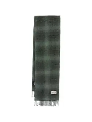 Marc O'polo Check Fringed Scarf - Green