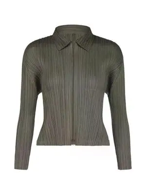 Issey Miyake Pleated Zip-up Shirt