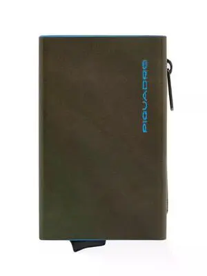 PIQUADRO Logo-lettering Wallet - Green