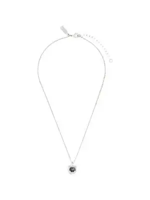 FERRAGAMO Gancini Crystal-embellished Necklace - Silver