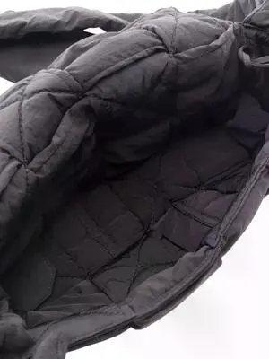 Bottega Veneta 2012-2026 Nylon Intrecciato Padded Tech Cassette Crossbody Bag - Black