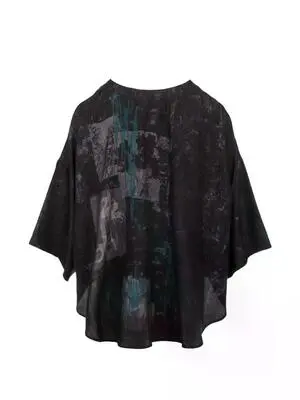 Y’s Graphic-print Crew-neck T-shirt - Black