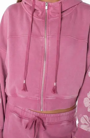 Roxy Tropical Trails Full Zip Hoodie - Htr Rose