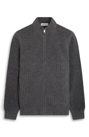 Bugatchi Full Zip Sweater - Anthracite