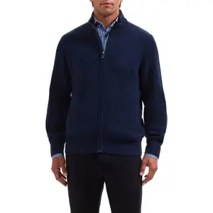 Bugatchi Full Zip Sweater - Navy