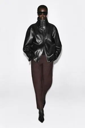 Cos Cropped Wool Barrel-leg Trousers
