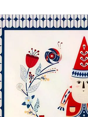 VESTA Gnome Folk-motif Placemats - Neutrals