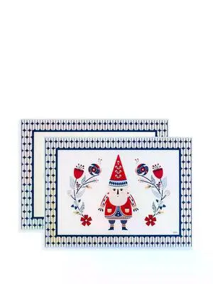 VESTA Gnome Folk-motif Placemats - Neutrals