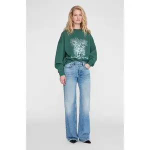 ANINE BING Miles Sweatshirt Leo Muse - Deep Emerald