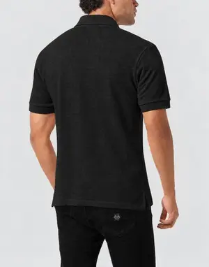 Philipp Plein Jacquard Polo T-shirt Monogram - Black