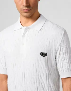 Philipp Plein Jacquard Polo T-shirt Monogram