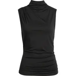 Veronica Beard Mylie Ruched Sleeveless Top
