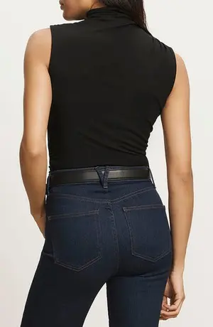 Veronica Beard Mylie Ruched Sleeveless Top