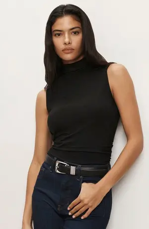 Veronica Beard Mylie Ruched Sleeveless Top