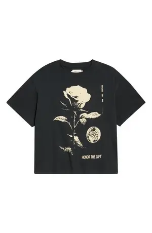 HONOR THE GIFT Rose From Concrete Cotton Graphic T-shirt