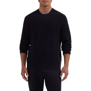 Bugatchi Wool & Cashmere Crewneck Sweater Navy