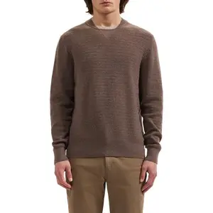 Bugatchi Wool & Cashmere Crewneck Sweater Tobacco