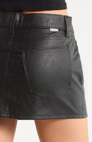 DAZE Fever Faux Leather Miniskirt