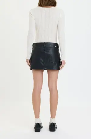 DAZE Fever Faux Leather Miniskirt