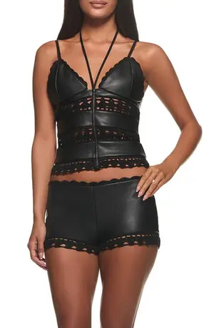 I.AM.GIA Zadi Faux Leather Top