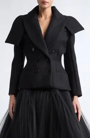 Matieres Fecales Brigitte Wool Blend Blazer - Black