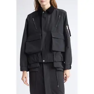 Sacai Grosgrain Bonding Blouson Jacket - Black