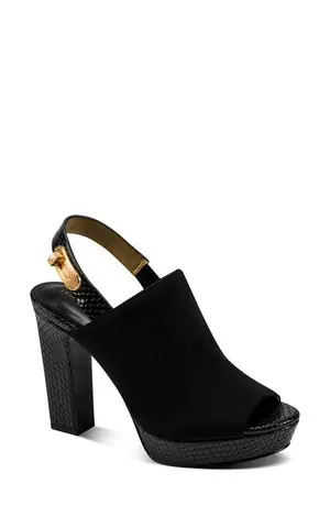 Donna Karan New York Serenity Slingback Platform Sandal - Black