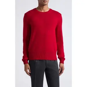 J. MUESER Chunky Merino Wool Sweater - Red