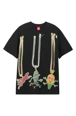 ICECREAM Ginger Cotton Graphic T-shirt - Black
