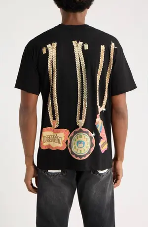 ICECREAM Ginger Cotton Graphic T-shirt - Black
