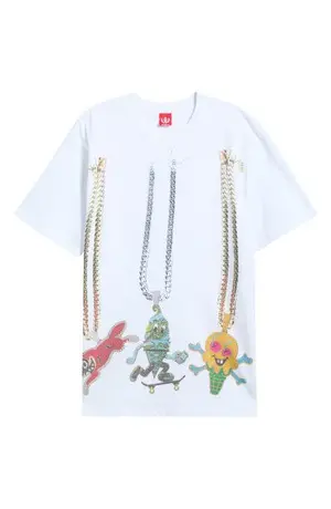 ICECREAM Ginger Cotton Graphic T-shirt - White